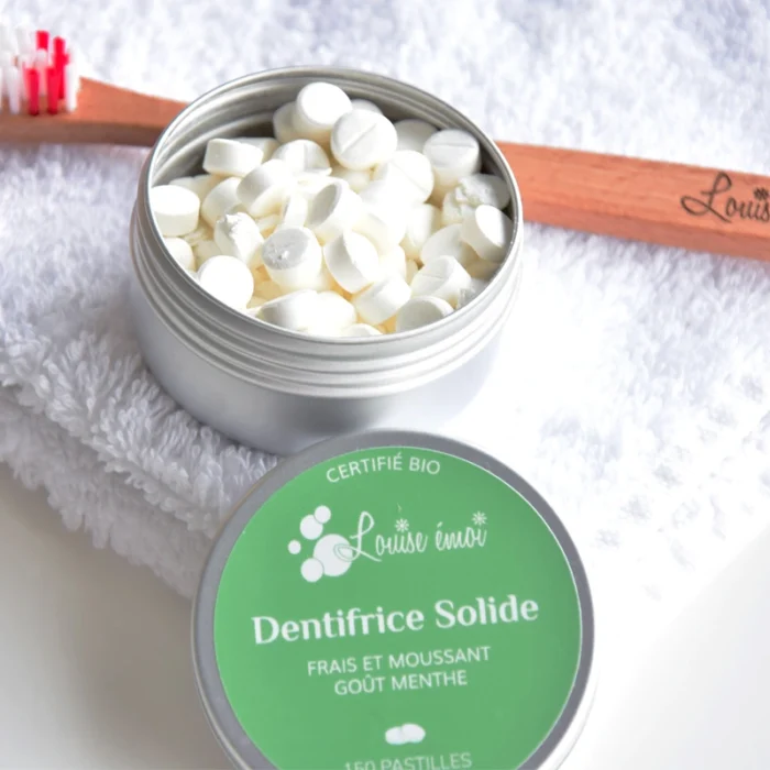 Dentifrice solide en Pastille - Goût Menthe 🌿 | Louise émoi